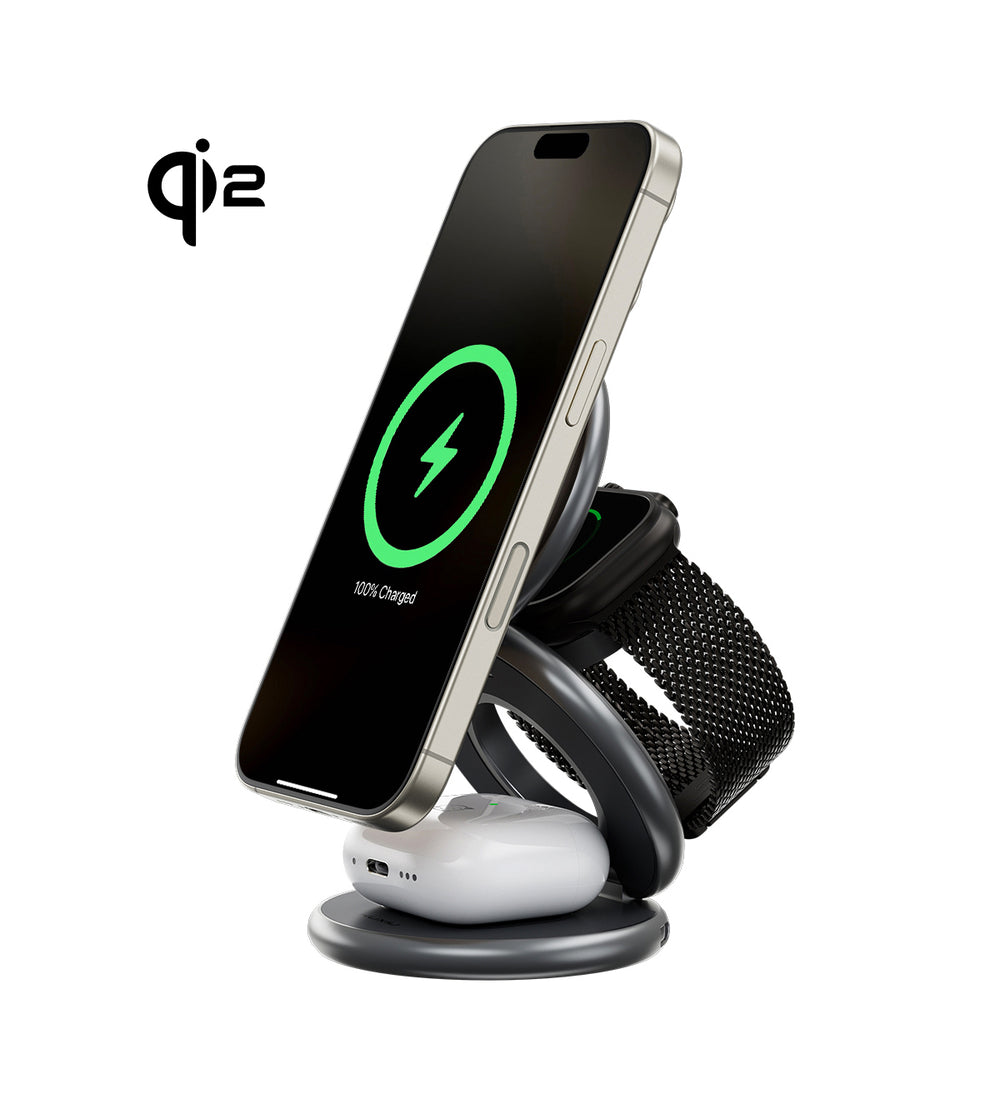 Foldable 3-in-1 Wireless Charging Stand
