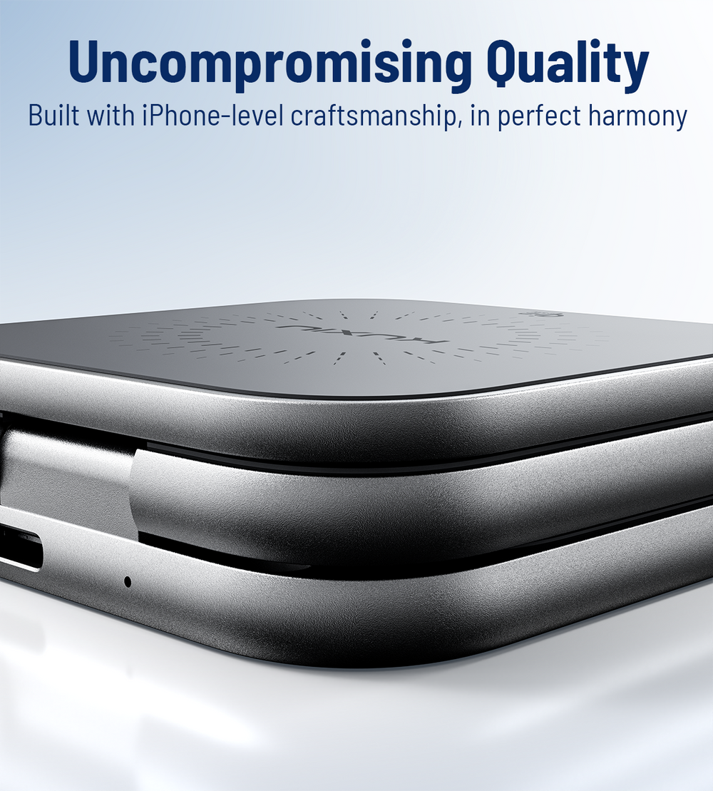 KUXIU X40 Turbo Qi2.2 Certified 25W 3-in-1 MagSafe Foldable Wireless C