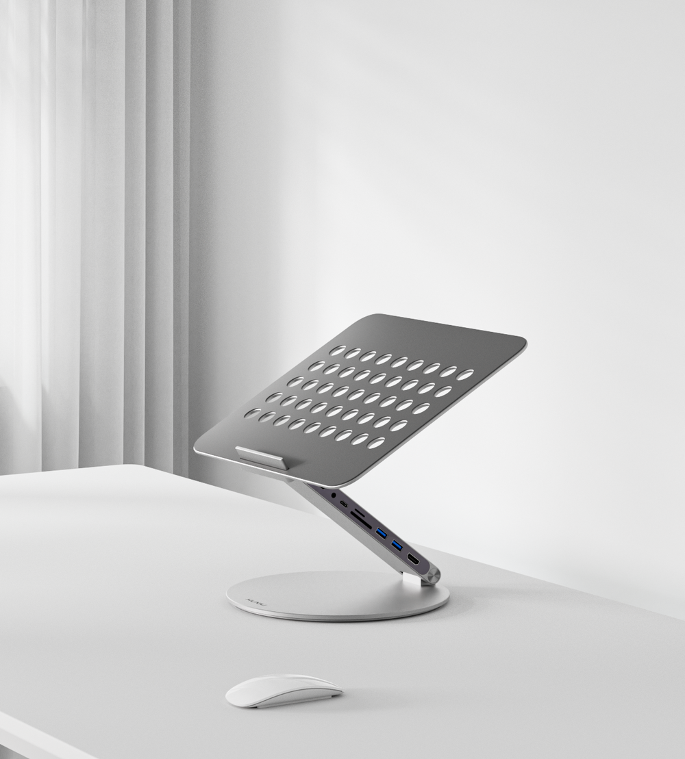 KUXIU X53 Ergonomic Laptop Stand with Built-in 8-in-1 Hub