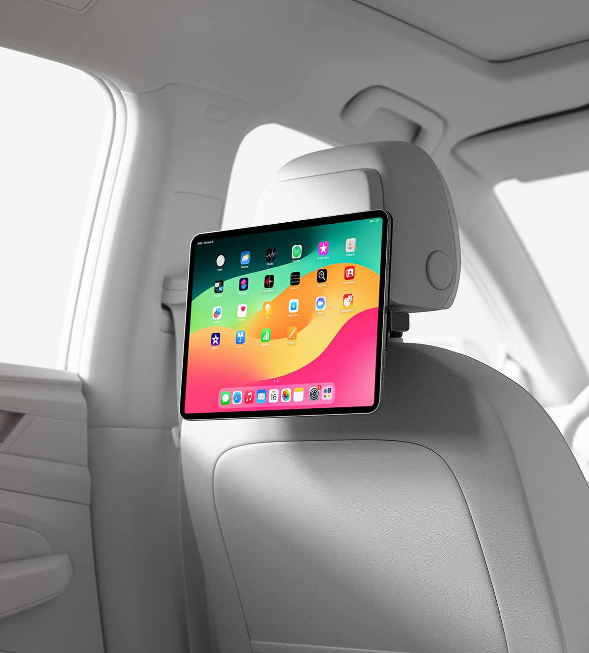 KUXIU X97 Pro MAX Magnetic iPad Mount with Charging for Car Headrest a